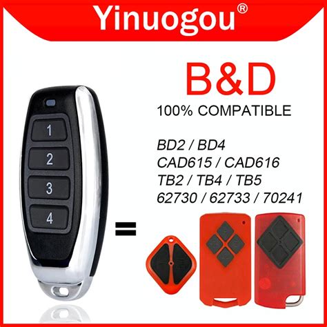 B D Tritran Garage Door Remote Control 433 92mhz B D Tb5 Tb4 Tb2 Bd4
