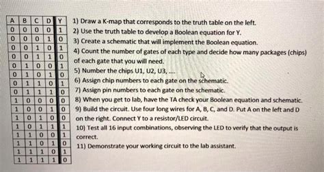 Solved Draw K Map That Corresponds To The Truth Table On The Left 2