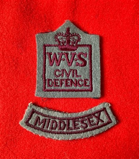 Middlesex Wvs Civil Defence Patch Medals And Memorabilia
