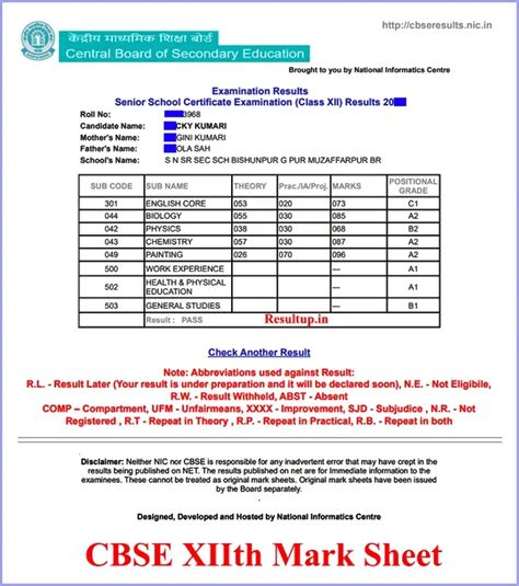 Cbse Class 12 Result 2022 Direct Link Download Marksheet