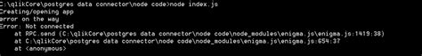 Error Not Connected · Issue 562 · Qlik Ossenigmajs · Github
