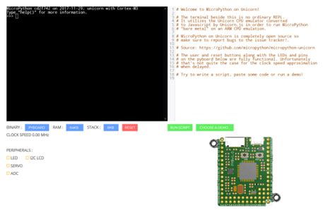 Pythonと同じ文法でマイコンを操作できるMicroPythonエミュレーターもあり気軽に遊べる GIGAZINE