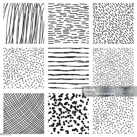 잉크 손으로 그린 해치 텍스처의 설정 벡터 잉크 라인 포인트 해칭 스트로크 컬렉션입니다 개요 흑백 배경입니다 0명에 대한 스톡 벡터 아트 및 기타 이미지 Istock