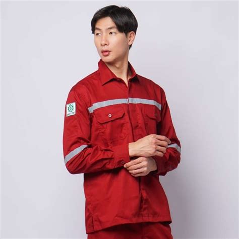 Promo Promo Baju Safety Putih K3 Lapangan Seragam Wearpack Proyek Lengan Panjang Hitam M
