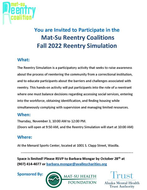 fall 2022 reentry simulation connect mat su