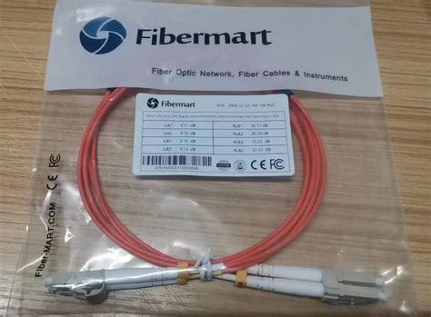 M LC UPC To LC UPC Duplex Mm PVC OFNR OM Multimode Fiber Jumper Cable Fiber Mart