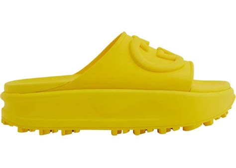 Gucci Interlocking G Slide Yellow Womens 692845 Jf000 7213 Us