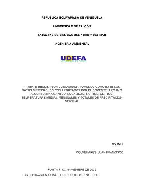 Tarea 5 Climograma Pdf
