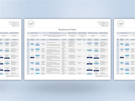 Requirements Matrix Template Requirements Traceability Matrix Template