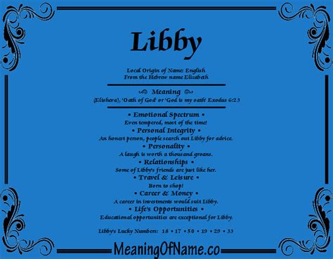 Libby Meaning Of Name