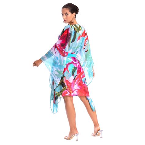 Strój Kąpielowy Kimono C4 Kimono Plażowe W Roślinne Wzory 2023