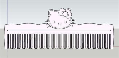 Hello Kitty Hair Comb Peine De Hello Kitty 3d Model 3d Model 3d
