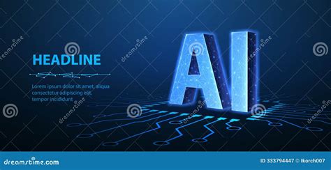 AI Letters On Circuit Chip AI Technology Robot Core Electric Line