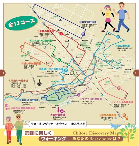 ちとせウォーキングマップ 北海道千歳市公式ホームページ City Of Chitose