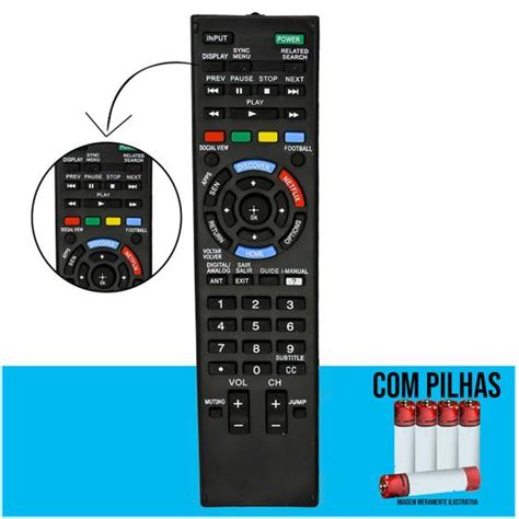 Controle Remoto Para Tv Lcd Led Sony Bravia Rm Yd093 Lelong