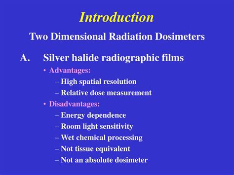 Ppt Radiochromic Film Dosimetry Powerpoint Presentation Free Download Id2972917
