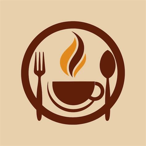 레스토랑 및 카페 로고 터 일러스트레이션 프리미엄 벡터