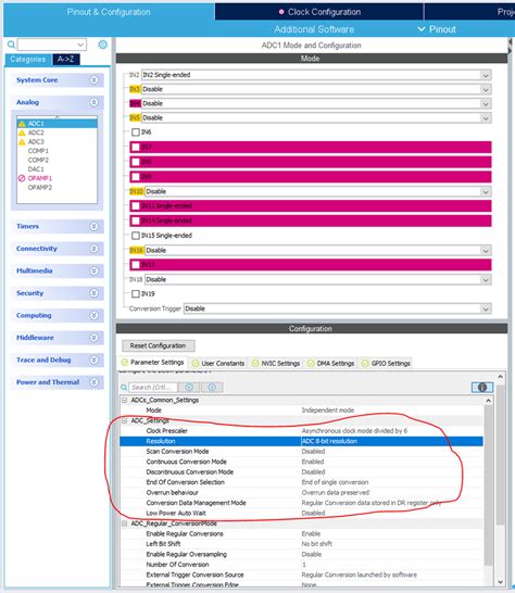 Solved Adc Dma Setup In Stm32cubeide Dma Continuous Requ