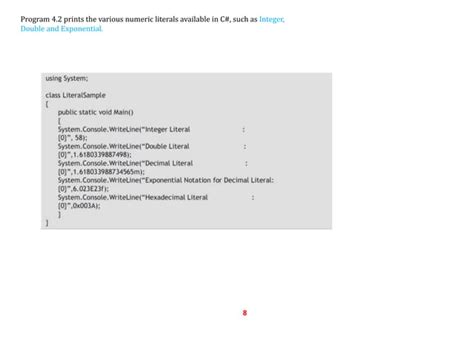 Literals In C PPTX