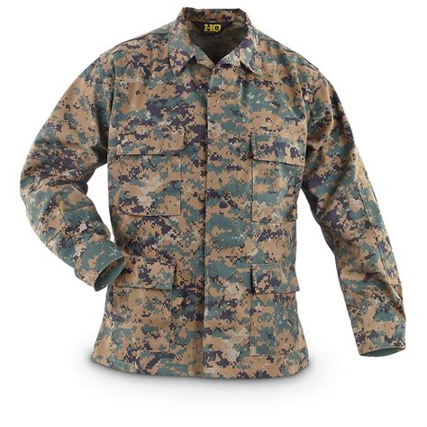 Hq Issue Mens Bdu Digital Woodland Camo Shirt 660247 Tactical