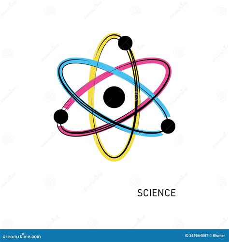 Abstract Vector Atom Icon Science Symbol Isolated Stock Vector Illustration Of Fission