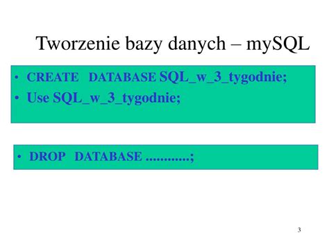 Ppt Tworzenie Bazy Danych Mysql Powerpoint Presentation Free