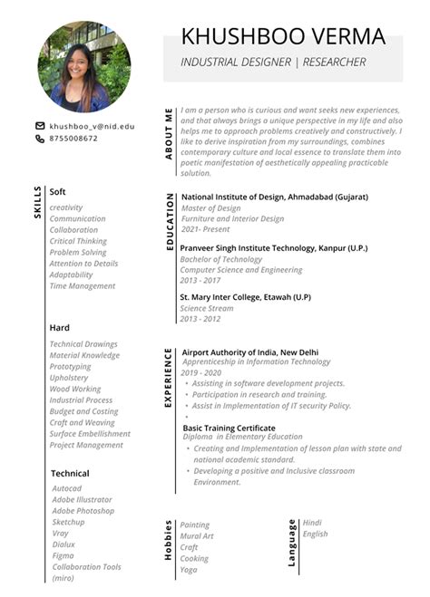 khushboo verma resume on behance