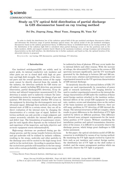 PDF Study On UV Optical Field Distribution Of Partial Discharge In