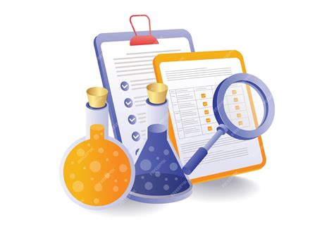 Premium Vector Laboratory Analysis Experiment Checklist Illustration