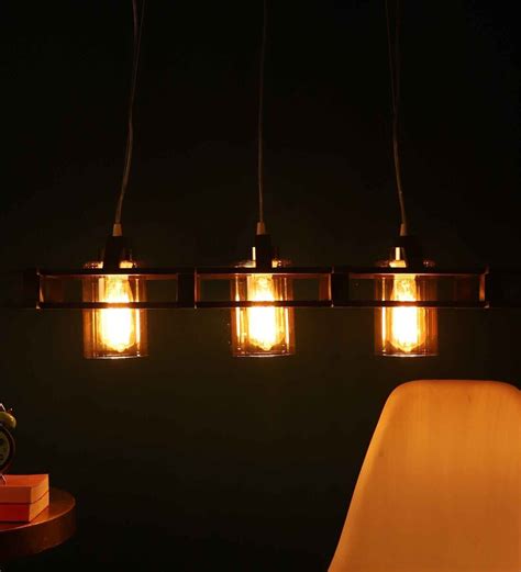 Buy Medulla Group Brown Wood Hanging Light By Eliante By Jainsons