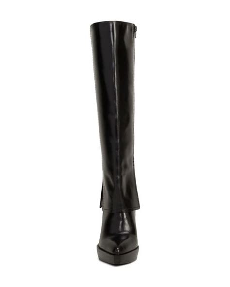 Vince Camuto Nanfala Foldover Shaft Pointed Toe Boot In Black Lyst