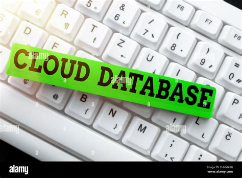 Text Sign Showing Cloud Database Business Overview Optimized Or Built