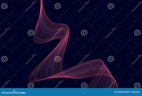 stylish red wavy lines abstract background design stock vector