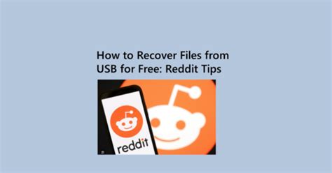 How To Recover Files From Usb For Free Reddit Tips