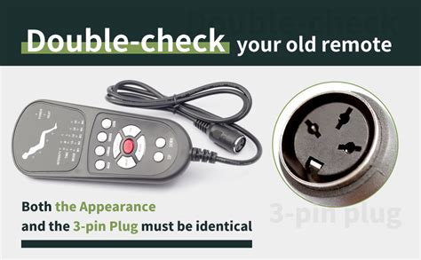 Allcsm 3 Pin Replacement Massage Function Remote Handset