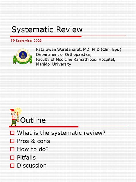 14 00 14 30 Systematic Review 2023 อ ภัทรวัณย์ วรธนารัตน์ Pdf