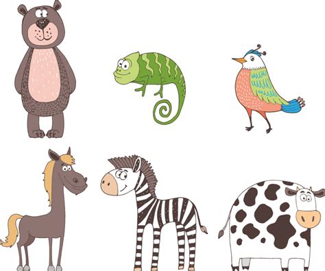 Vinis Para Quarto Infantil Colagem De Animais Fofos Tenstickers