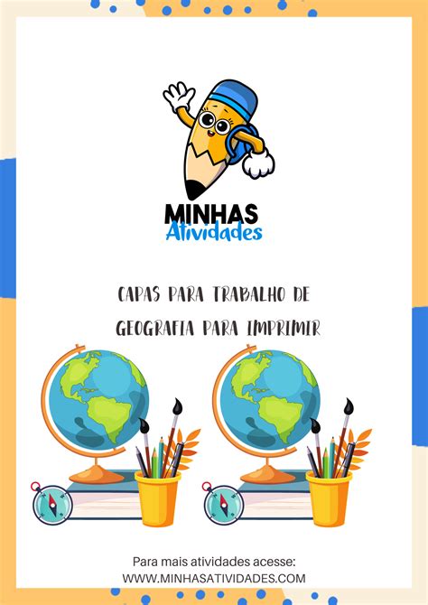 Capas Para Trabalho De Geografia Para Imprimir B20 Conteúdo Digit