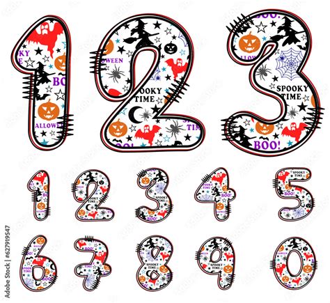 Halloween Alphabet Set Design Vector Halloween Font Vector Halloween
