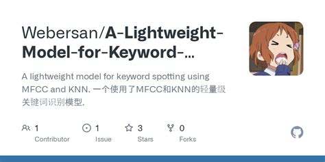 Github Webersana Lightweight Model For Keyword Spotting A