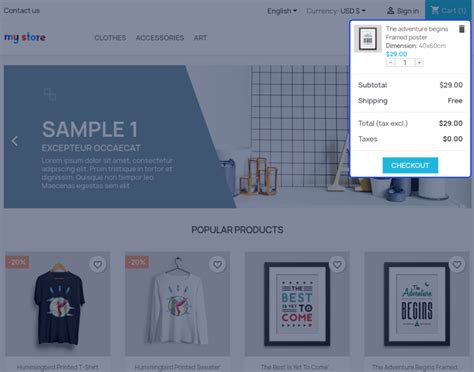 Prestashop Product List Add To Cart Button Cart Overview Webkul