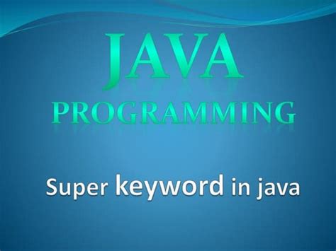 inheritance in java ppt ppt