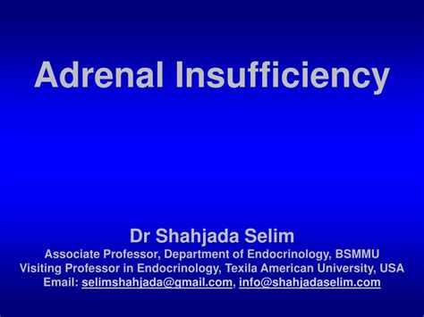 Ppt Adrenal Insufficiency Powerpoint Presentation Free Download Id