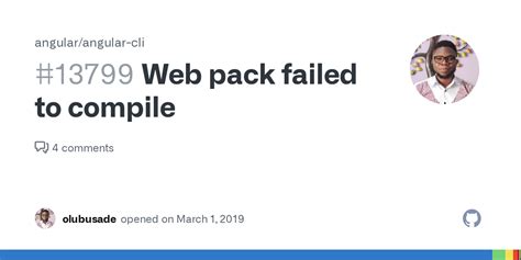 Web Pack Failed To Compile · Issue 13799 · Angularangular Cli · Github