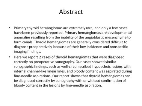 BÀi SoẠn VỀ SiÊu Âm ChẨn ĐoÁn Thyroid Hemangioma