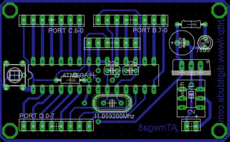 Minimum System Atmega8 Skematic Pcb Keep Moving Forward