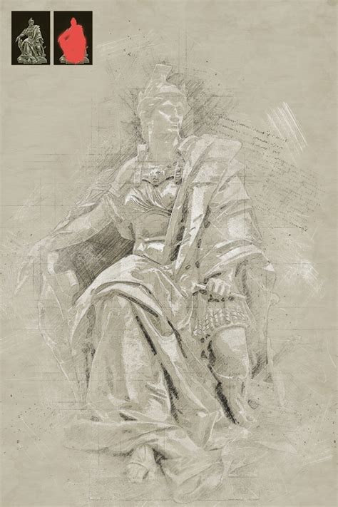 Da Vinci Sketch Hand Drawn Photoshop Action Add Ons Graphicriver