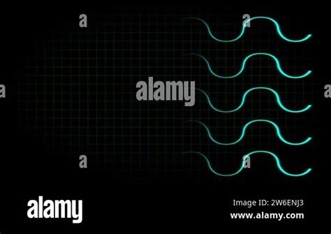 Electrocardiogram Oscilloscope Waveform Animation Motion Graphics Stock