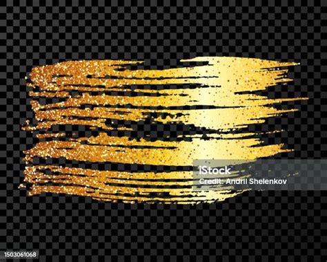 暗い透明な背景に金ブラシストローク お祝いのベクターアート素材や画像を多数ご用意 お祝い しぶき みがき上げる Istock
