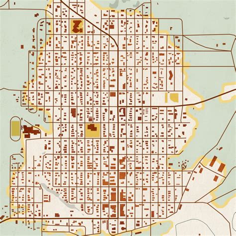 Roundup Montana Map Print In Woodblock — Jace Maps